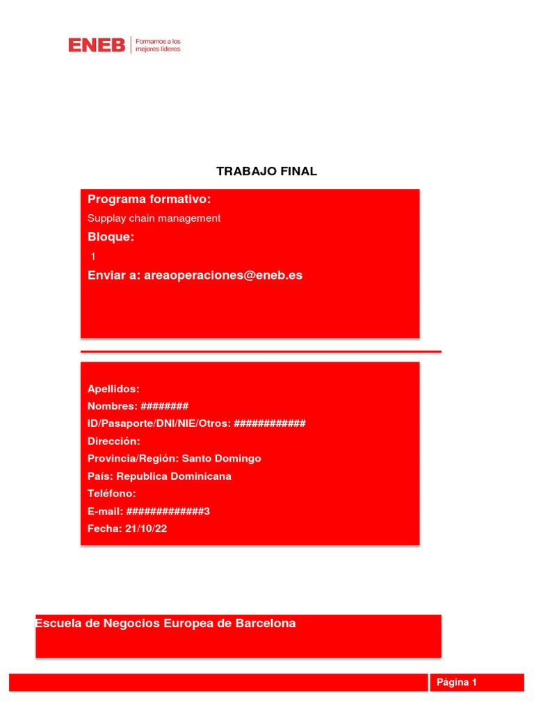 21102022_ Bloque 1 Supplay Chain Management.pdf eneb | PDF | Logística ...