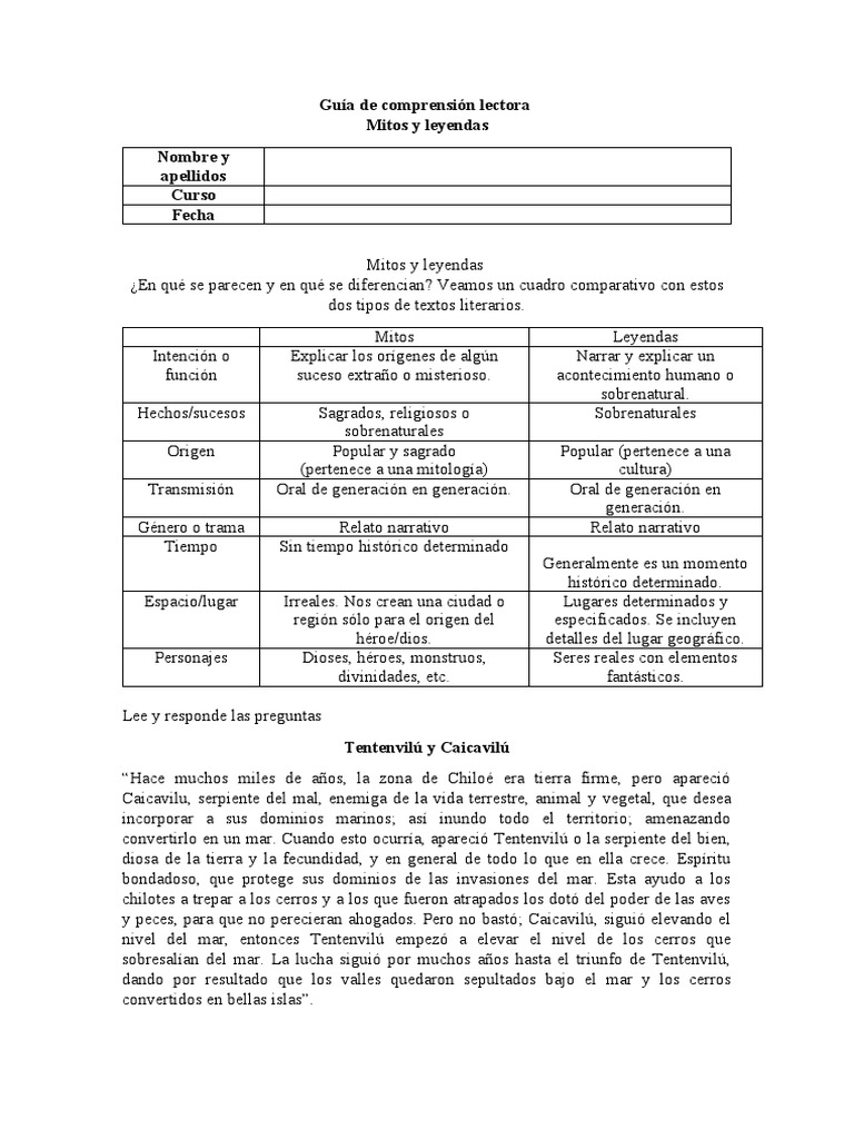 Guía Mito y Leyenda | PDF