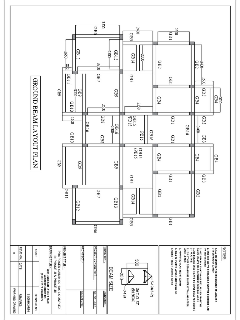 2. Ground Beam Layout Plan | PDF