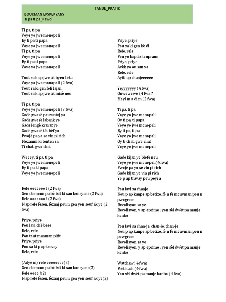 Boukman Eksperyans | PDF