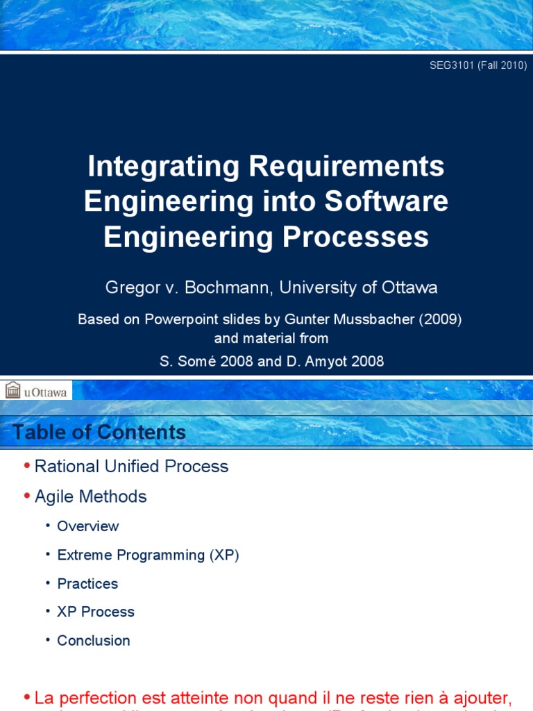 Integrating Requirements Engineering Into Software Engineering Processes | PDF | Agile Software ...