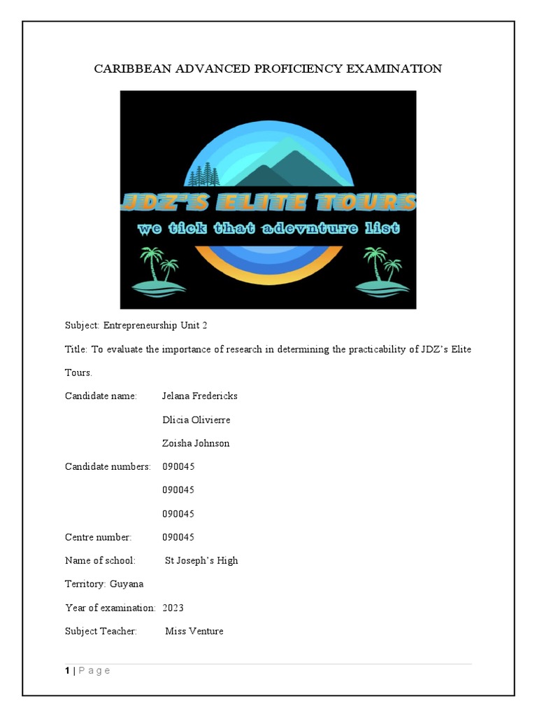 Caribbean Advanced Proficiency Examination | PDF