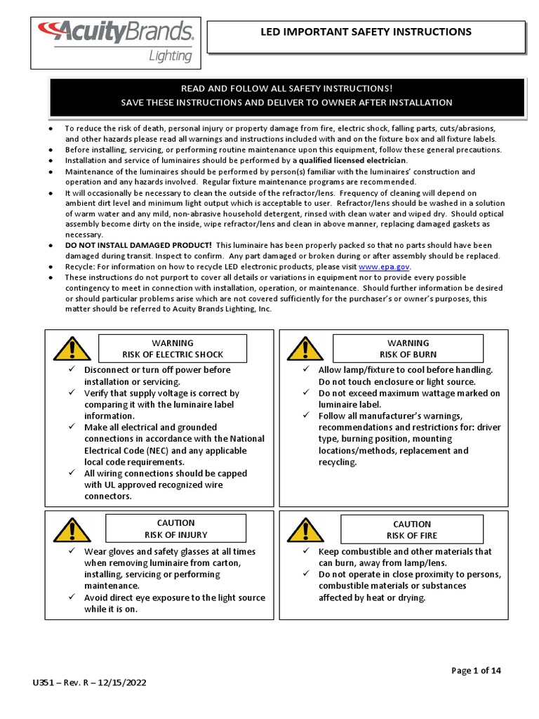 CLX_Installation Instruction_U351_Rev J_3.10.2020 | PDF | Electrostatic ...