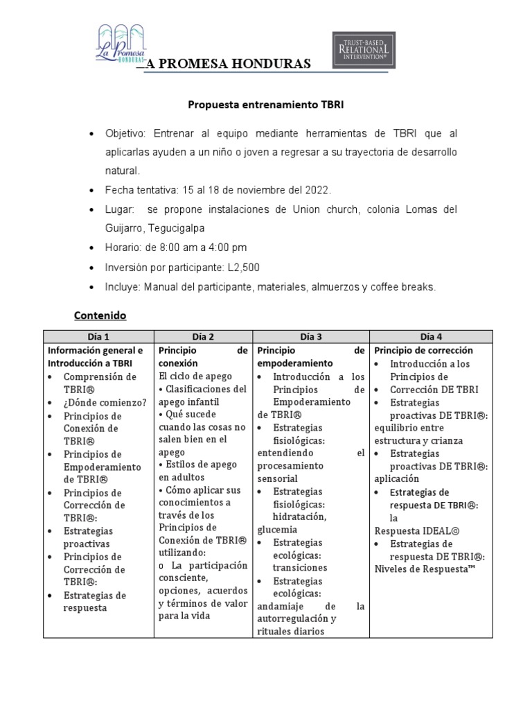 Propuesta TBRI | PDF