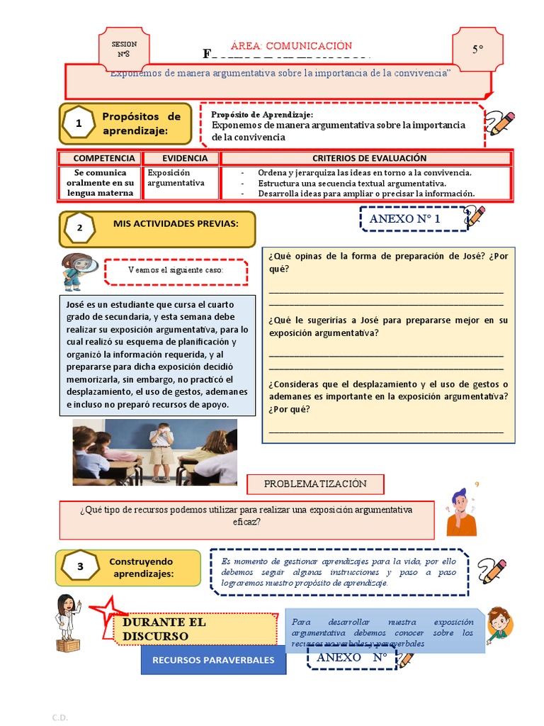 5° Ficha de Aplicación-Sesión8-Sem.4-Exp.1-Comu | PDF | Comunicación no verbal | Comunicación