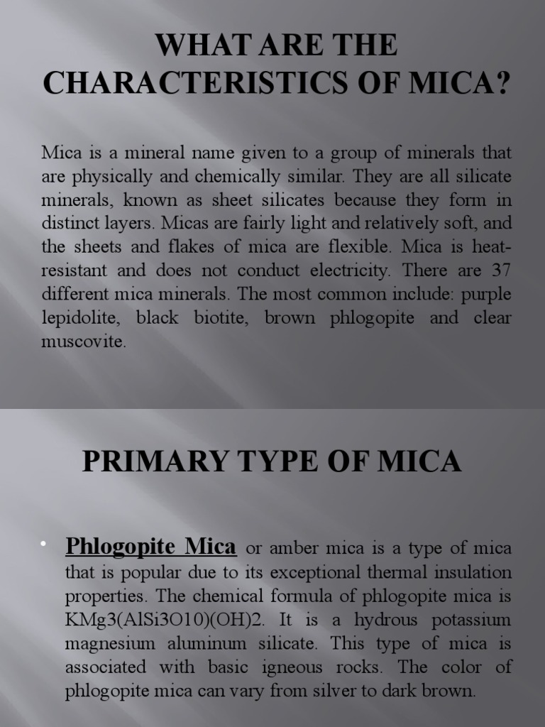 Characteristics of Mica | PDF