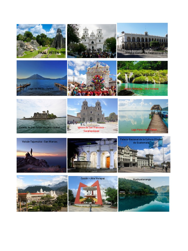 15 Sitios Turisticos de Guatemala | PDF
