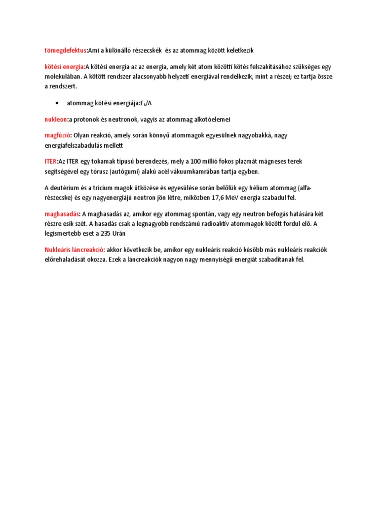 Fizika (Dolgozat) | PDF