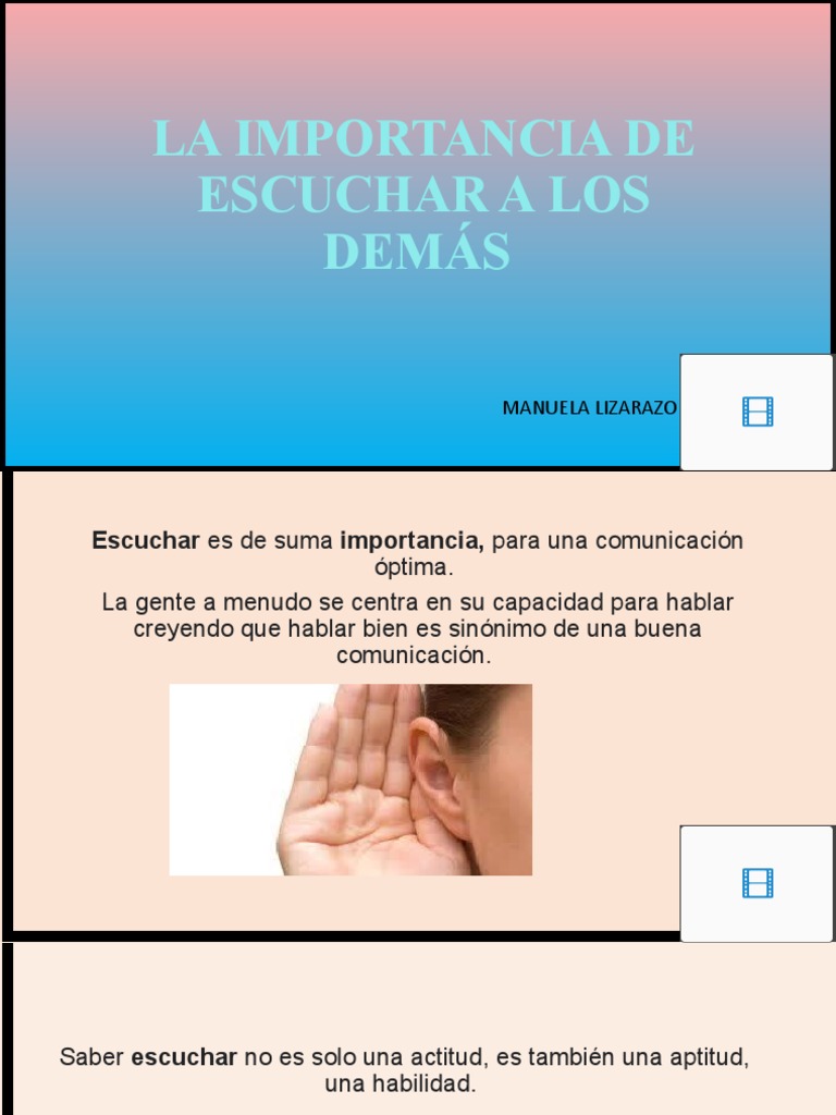 La Importancia de Escuchar A Los Demás | PDF