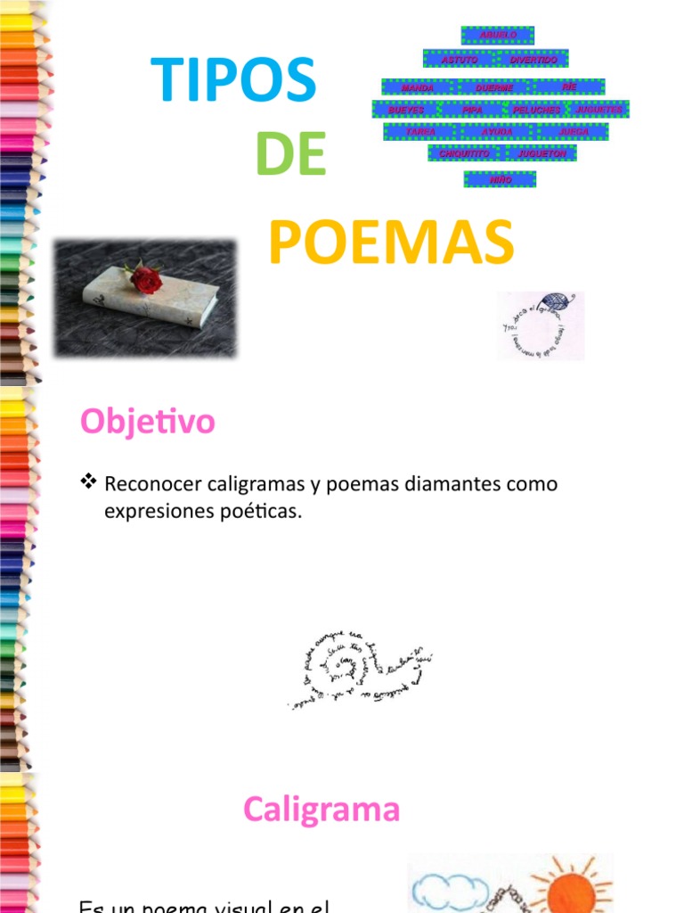 Tipos de Poemas 1 8° | PDF