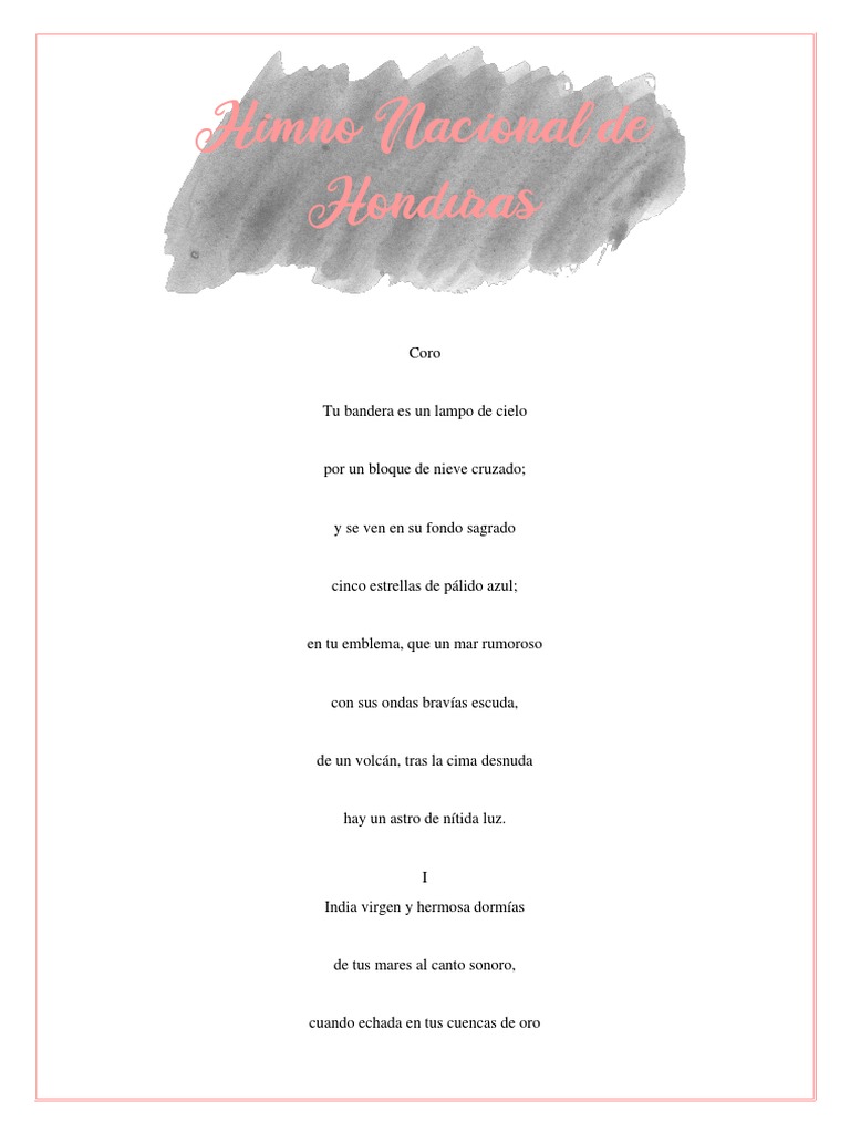 Himno Nacional de Honduras | PDF