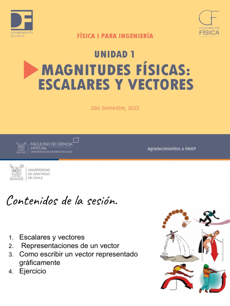 Magnitudes Físicas: Escalares Y Vectores: Unidad 1 | PDF | Vector Euclidiano | Sistema de ...
