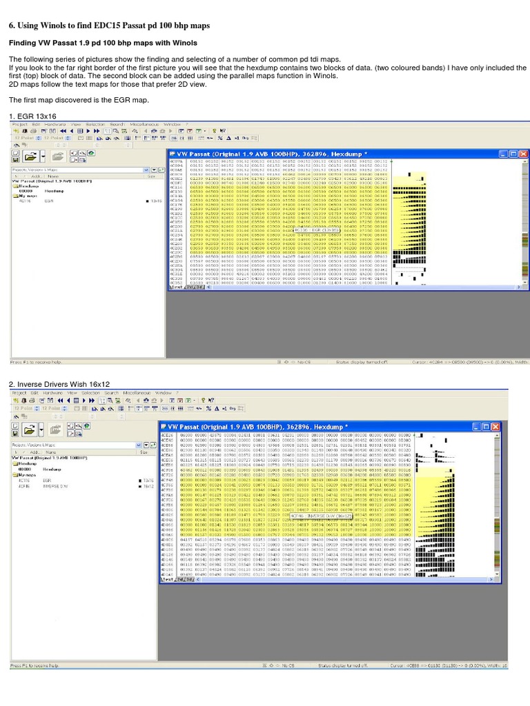 Using Winols To Find EDC15 Passat PD 100 BHP Maps | PDF | Volkswagen Group