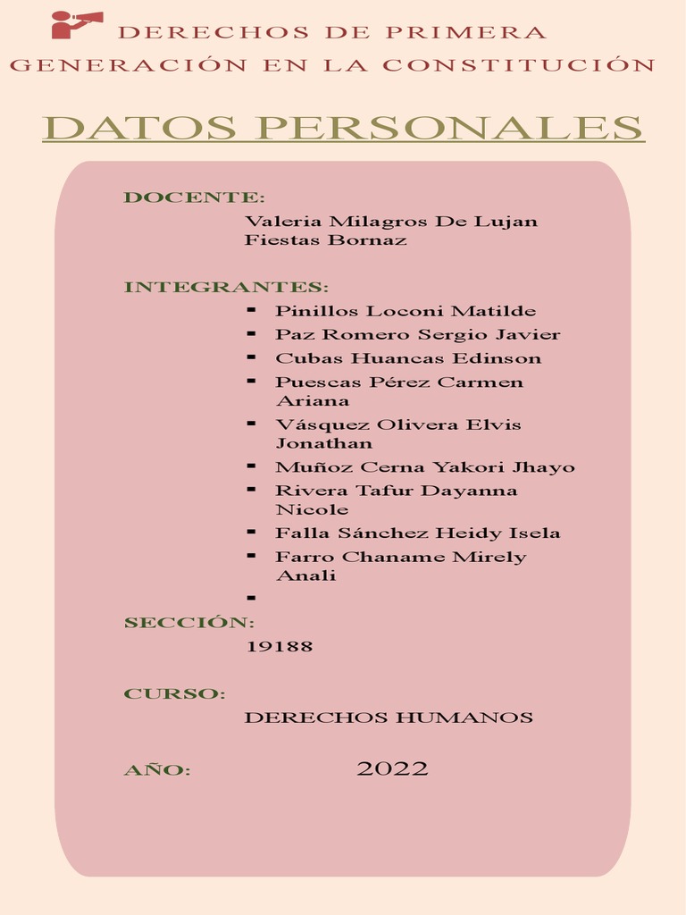 Derechos Humanos de Primera Generación | PDF