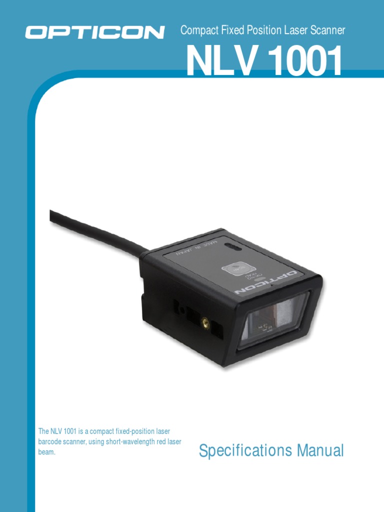 NLV 1001 Specifications Manual | PDF | Barcode | Power Supply