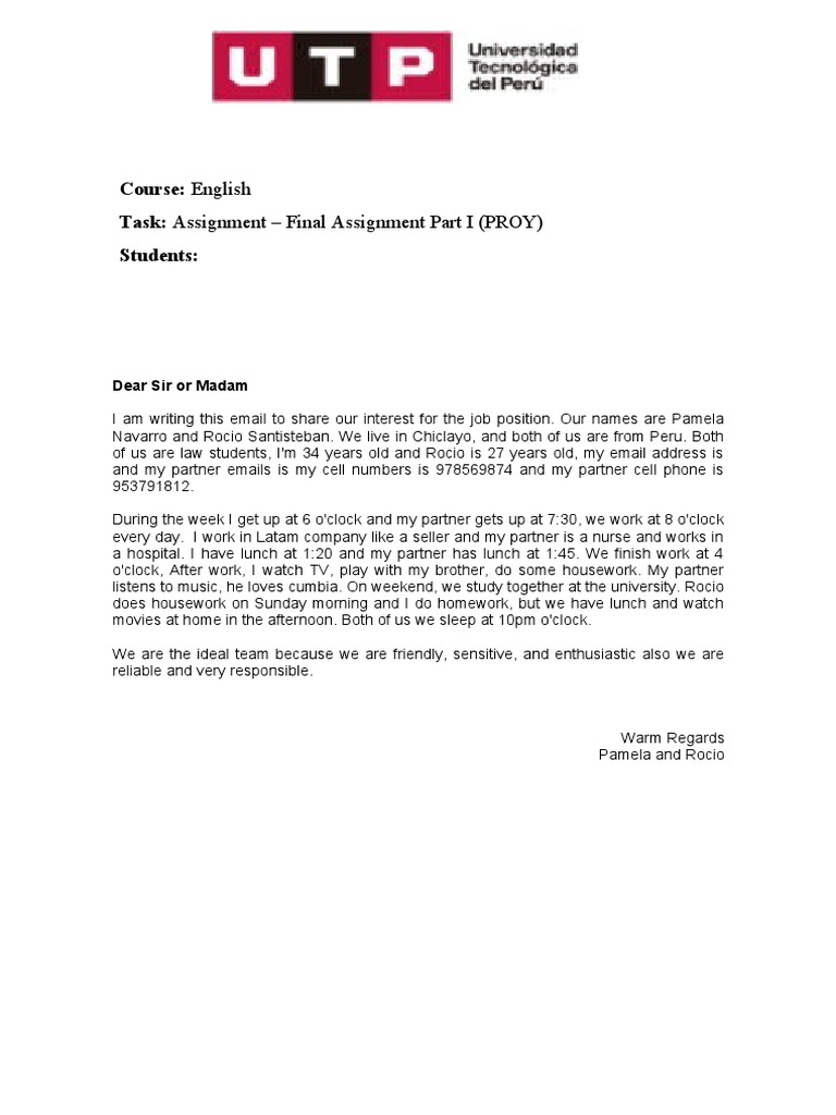 ACV S08 Week 8 Task Assignment Final Assignment Part I PROY | PDF