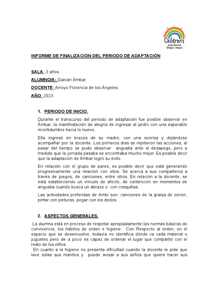 Ámbar Informe | PDF