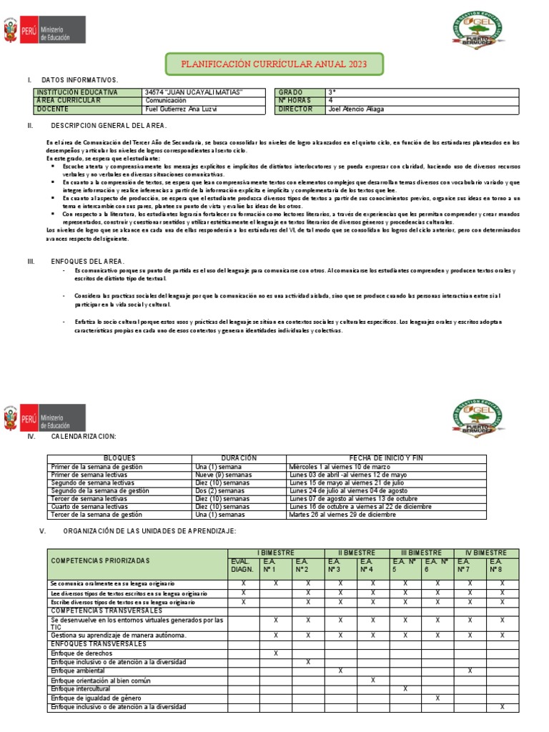 3ro De Plan Anual 2023 Pdf Evaluación Maestros 2918