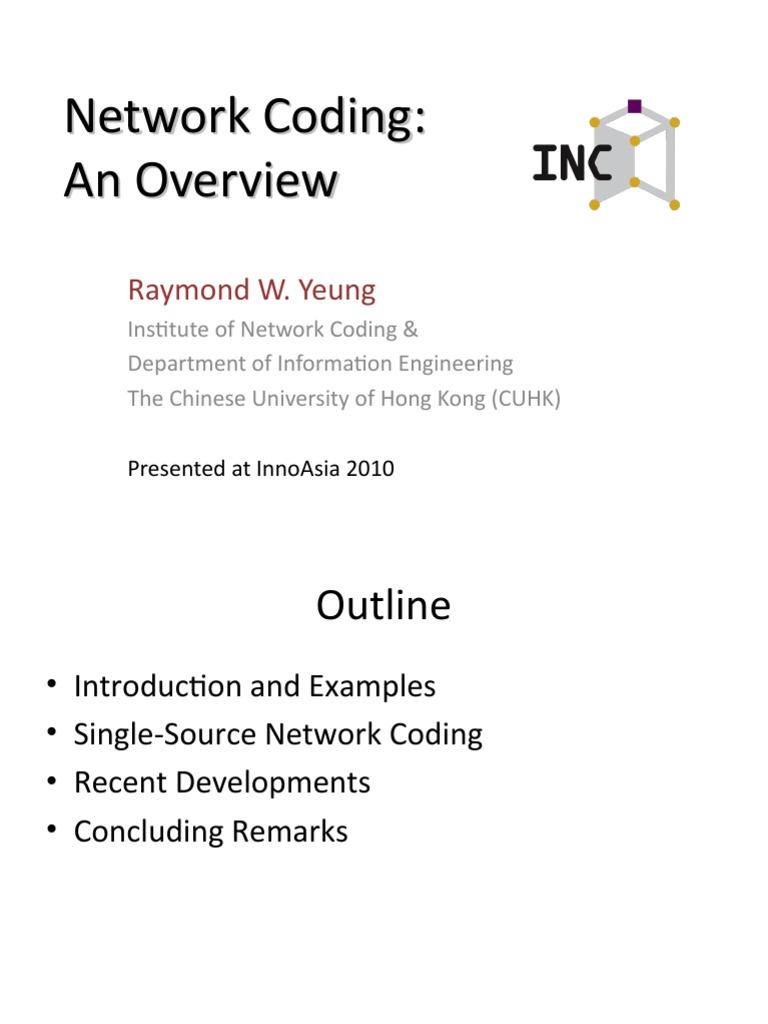 Network Coding: An Overview | PDF | Computer Network | Communication