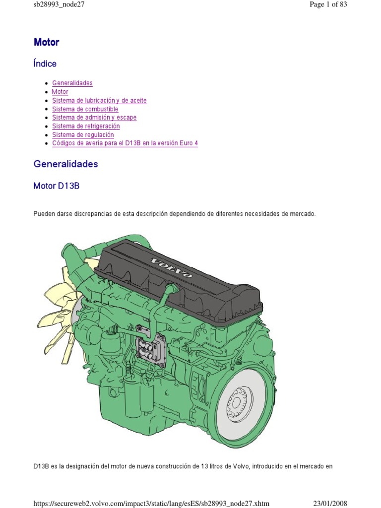 D13B | PDF | Engranaje | Inyección de combustible