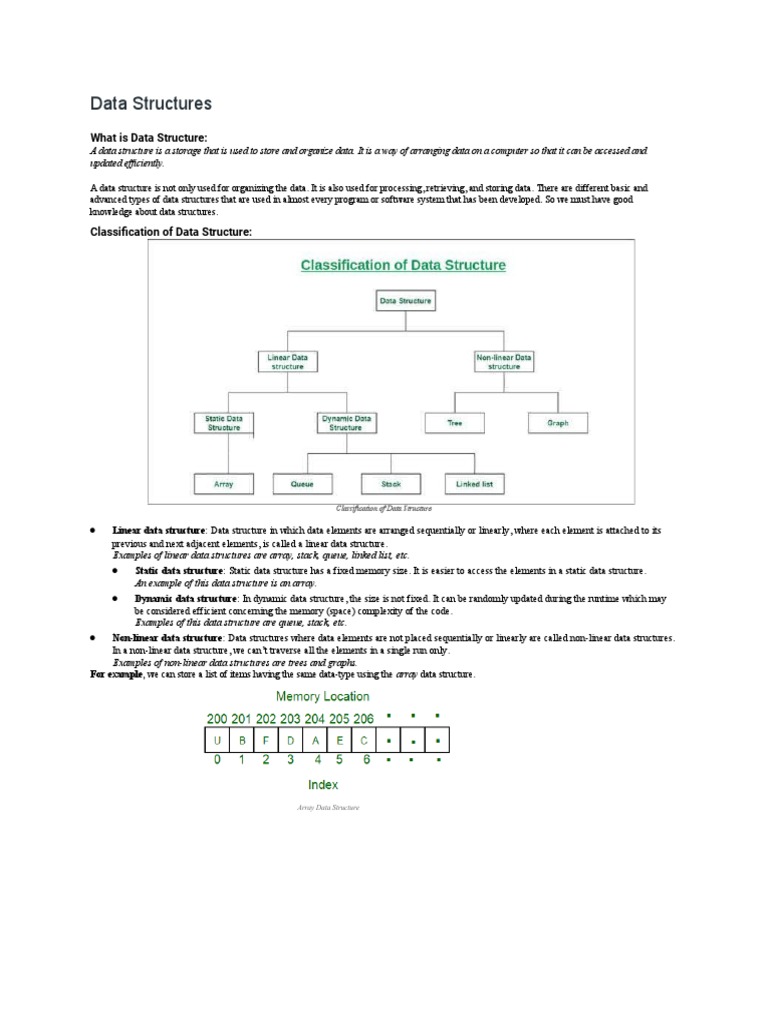 Data Structures: What Is Data Structure | PDF