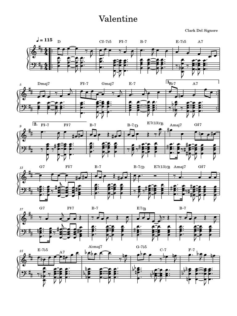 Valentine Sheet Music | PDF