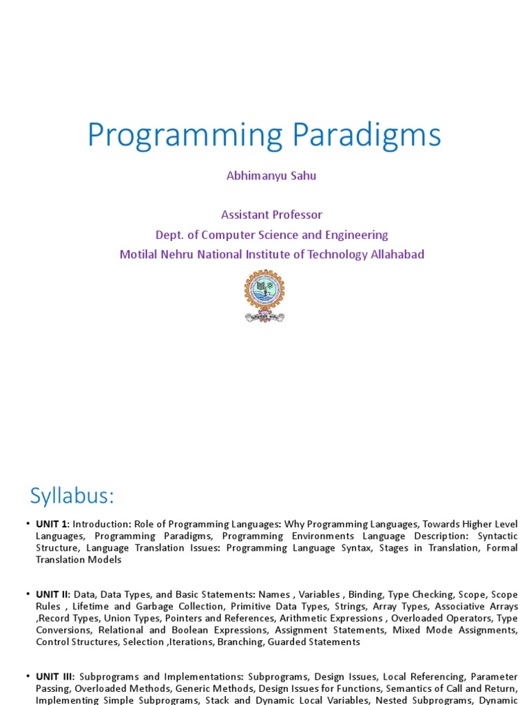 Programing Paradigms PPT - 01. 04. 2023 | PDF