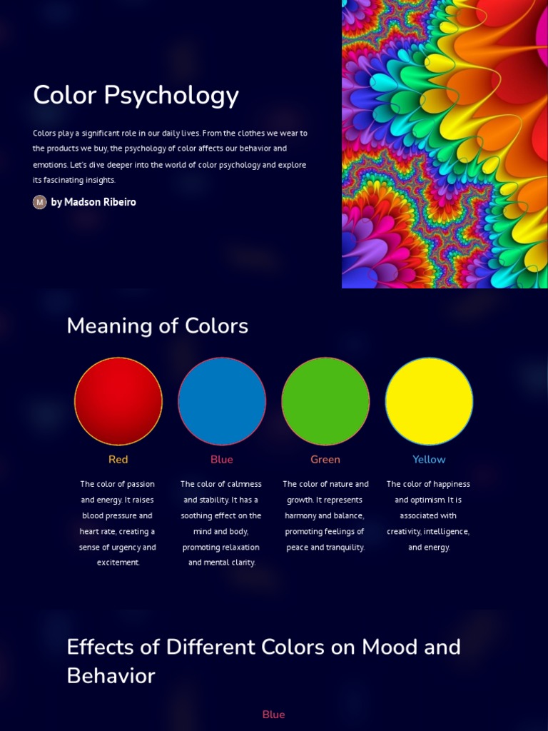 The Impact of Color Psychology | PDF | Science & Mathematics