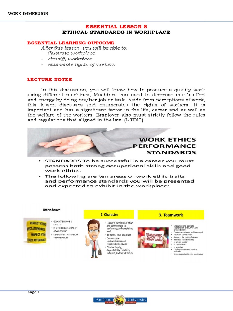 Ethical Standards in Workplace | PDF | Applied Ethics | Social Institutions