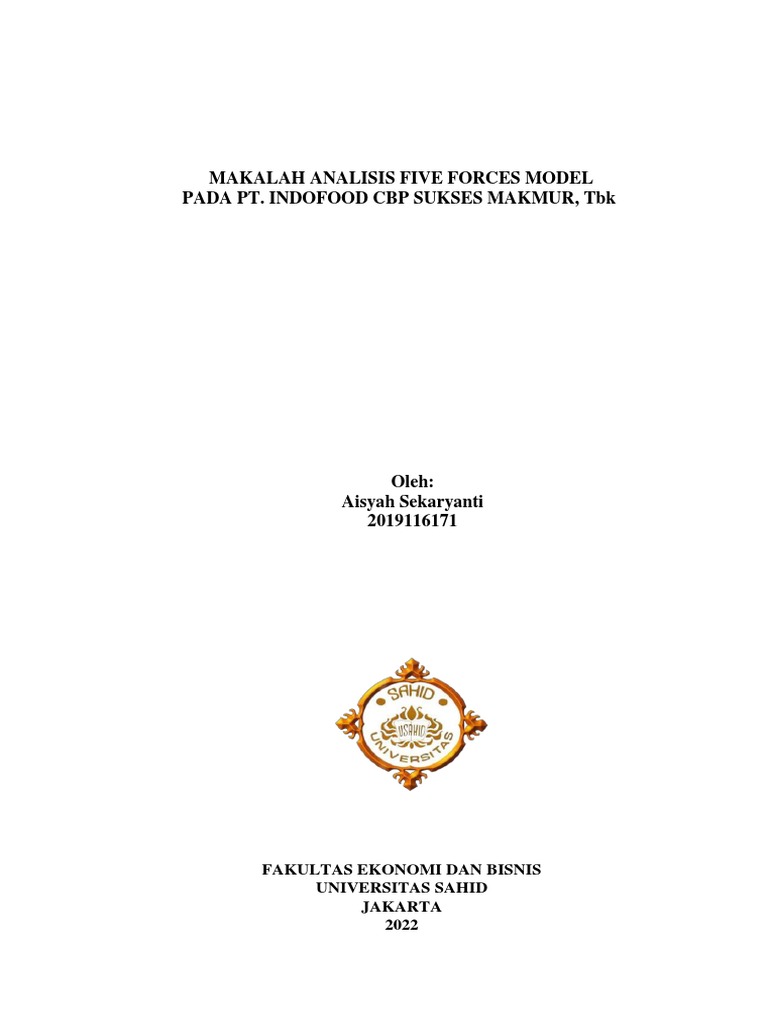 Makalah Analisis Five Forces Model | PDF