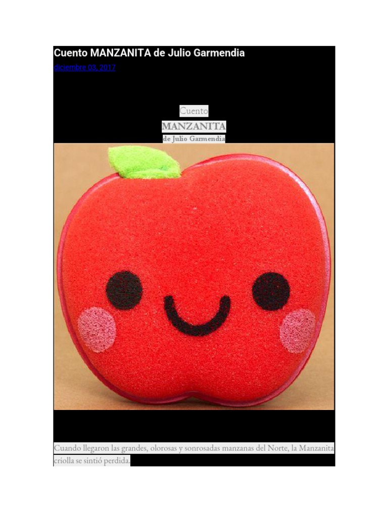 Cuento Manzanita De Julio Garmendia Pdf Fruta Frutas Comestibles