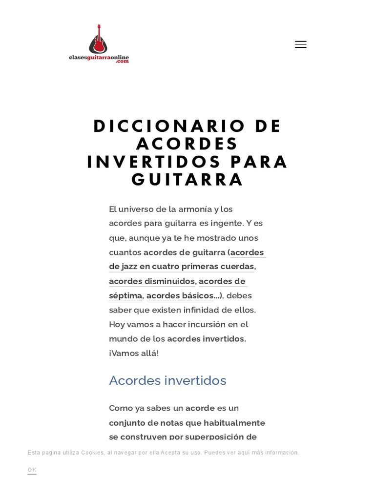 Diccionario de Acordes Invertidos para Guitarra | PDF