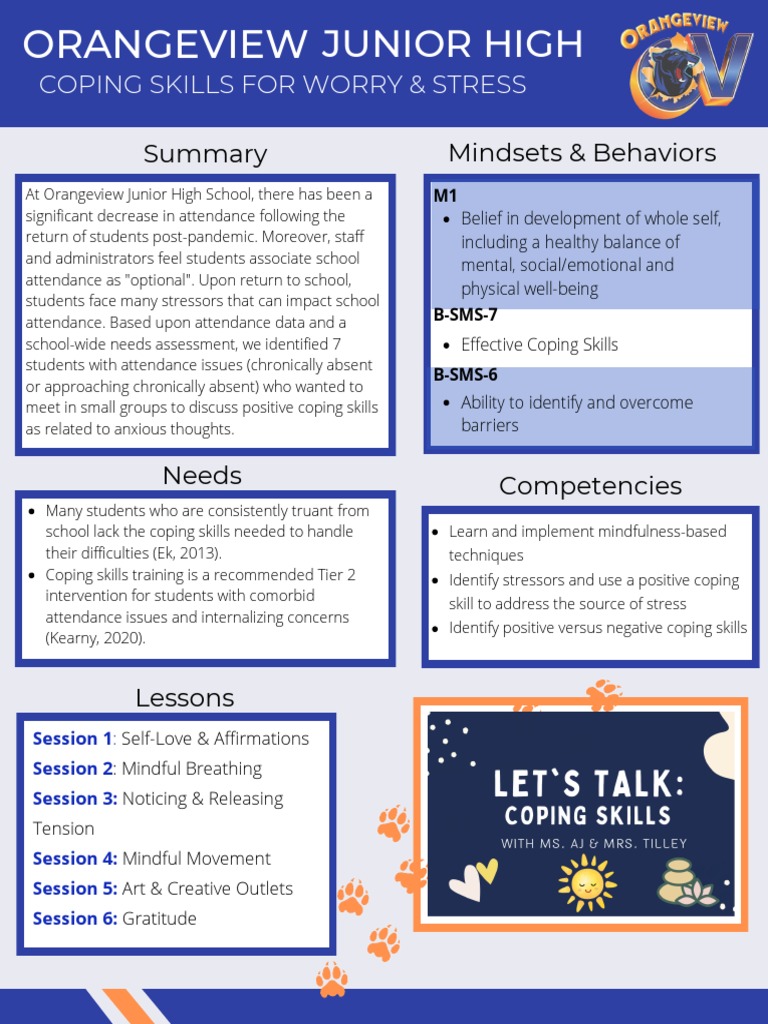 Junior High Stress Coping Skills | PDF | Stress (Biology) | School ...