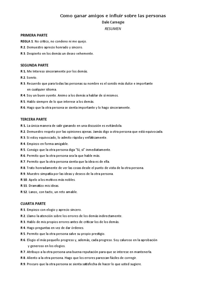 Claves para influir y hacer amigos | PDF
