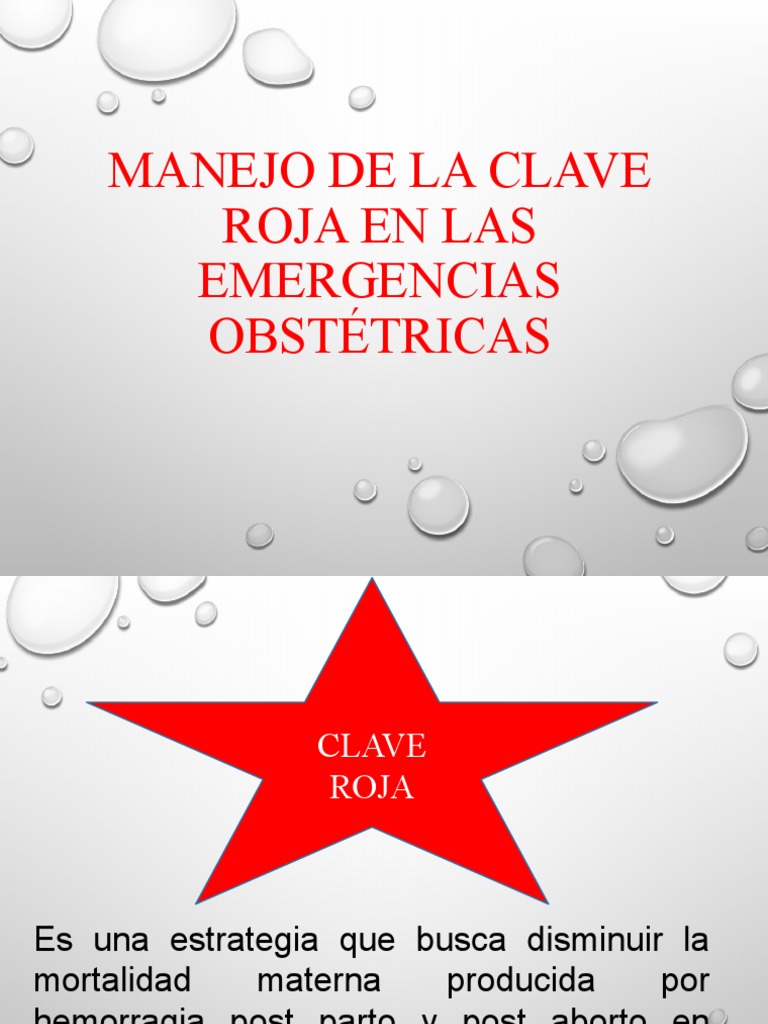 Manejo de La Clave Roja en Las Emergencias Obstétricas | PDF