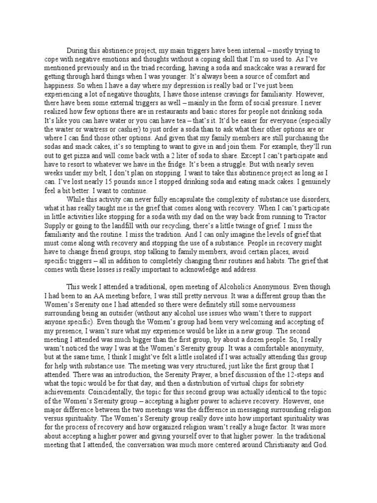 Cns 765 Assignment 6 | Download Free PDF | Twelve Step Program | Alcoholics Anonymous