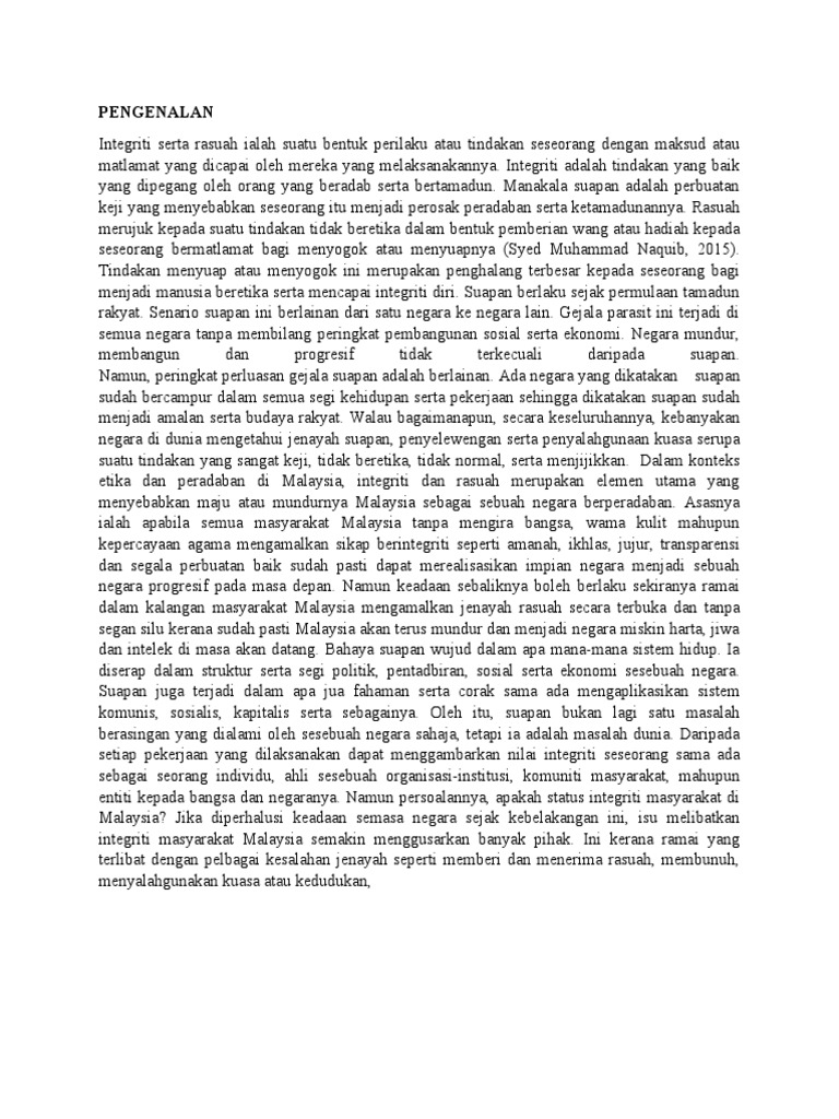 Pengenalan Rasuah | PDF