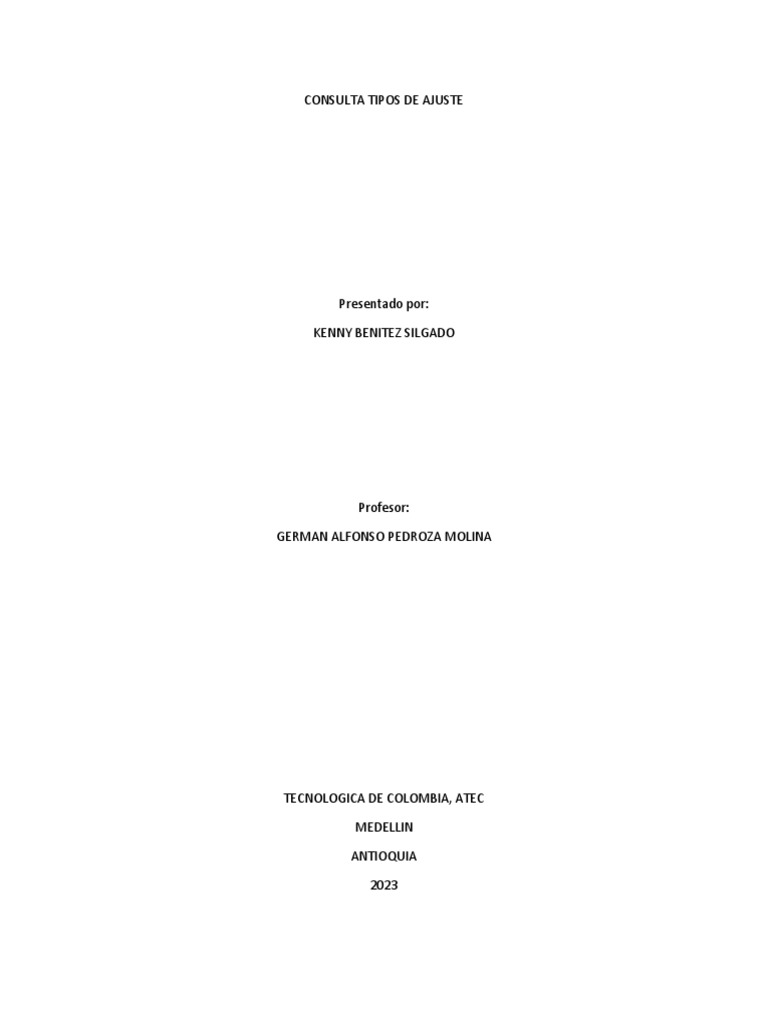 Tipos de Ajuste | PDF