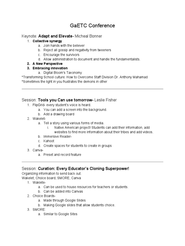 Gaetc Conference | PDF | Teachers | Communication