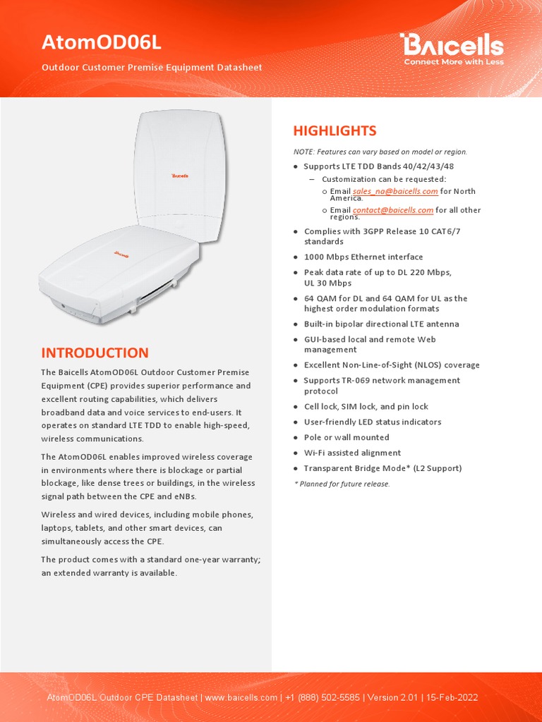 Baicells CPE | PDF