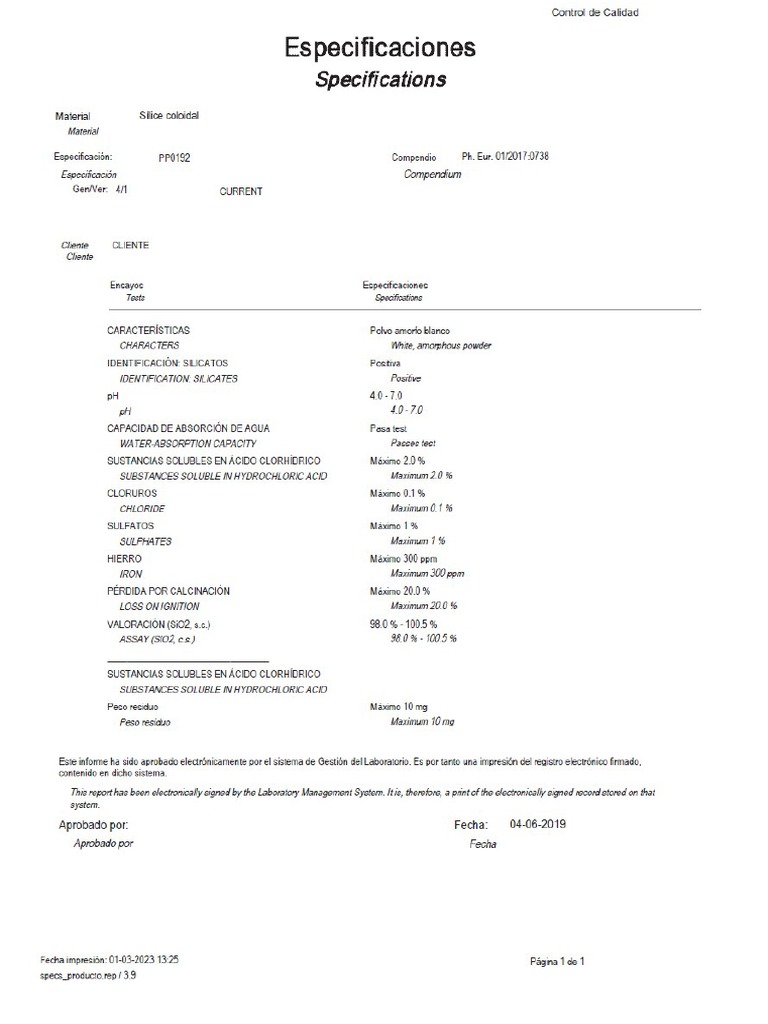 Silice Coloidal | PDF