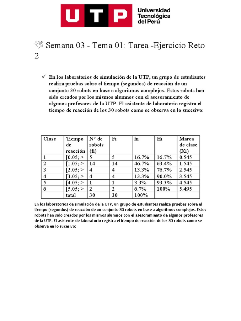 Semana 03 - EJERCICIO RETO 2 | PDF