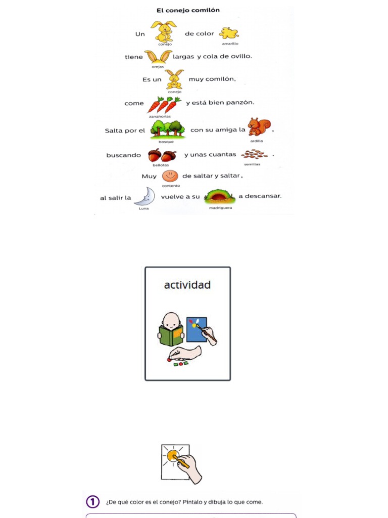 Cuento El Conejo Comilon | PDF