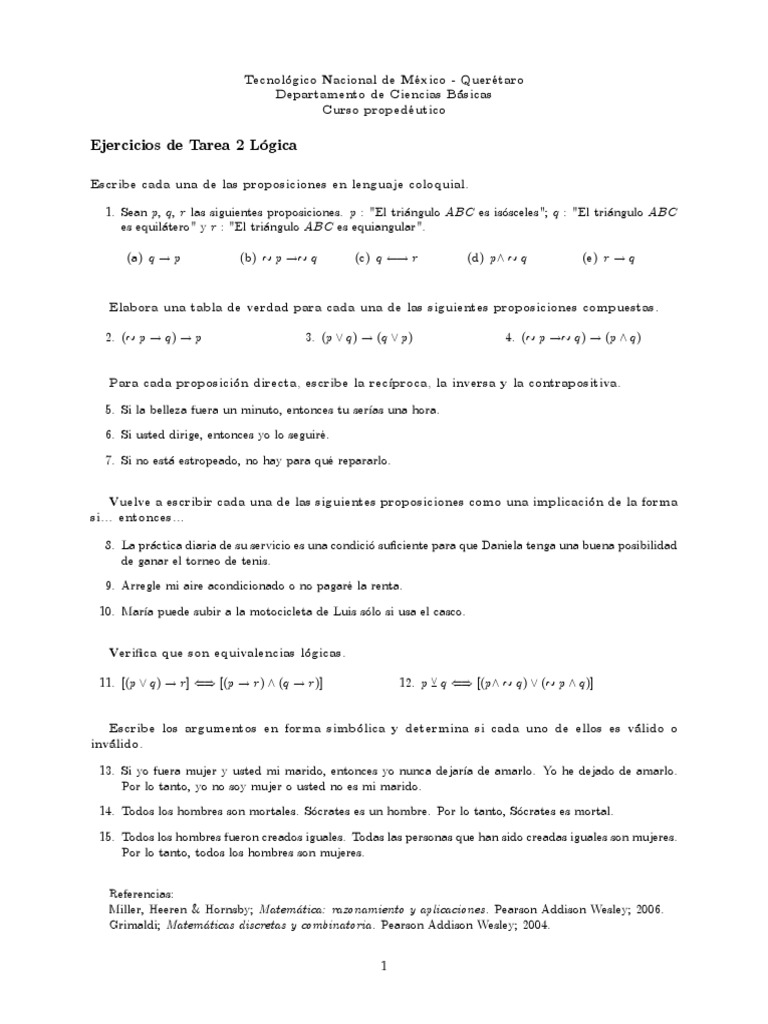 Tarea Sesion 02 Logica | PDF