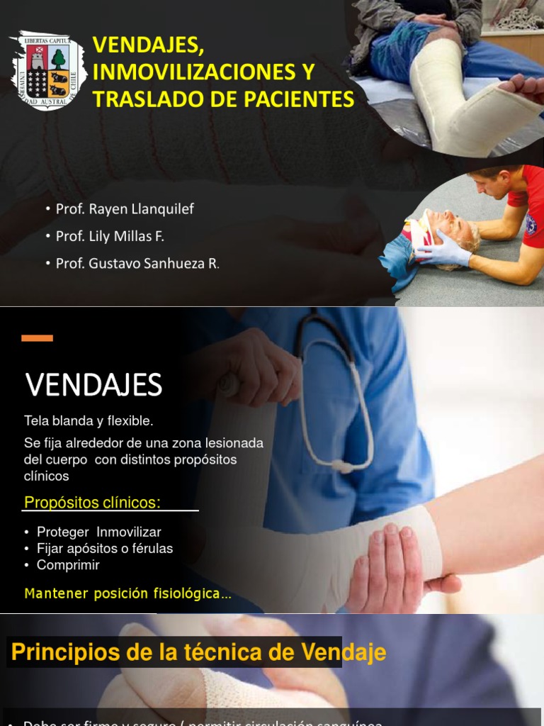 Vendajes Inmovilización y Traslado 2023 | PDF | Hueso | Medicina CLINICA