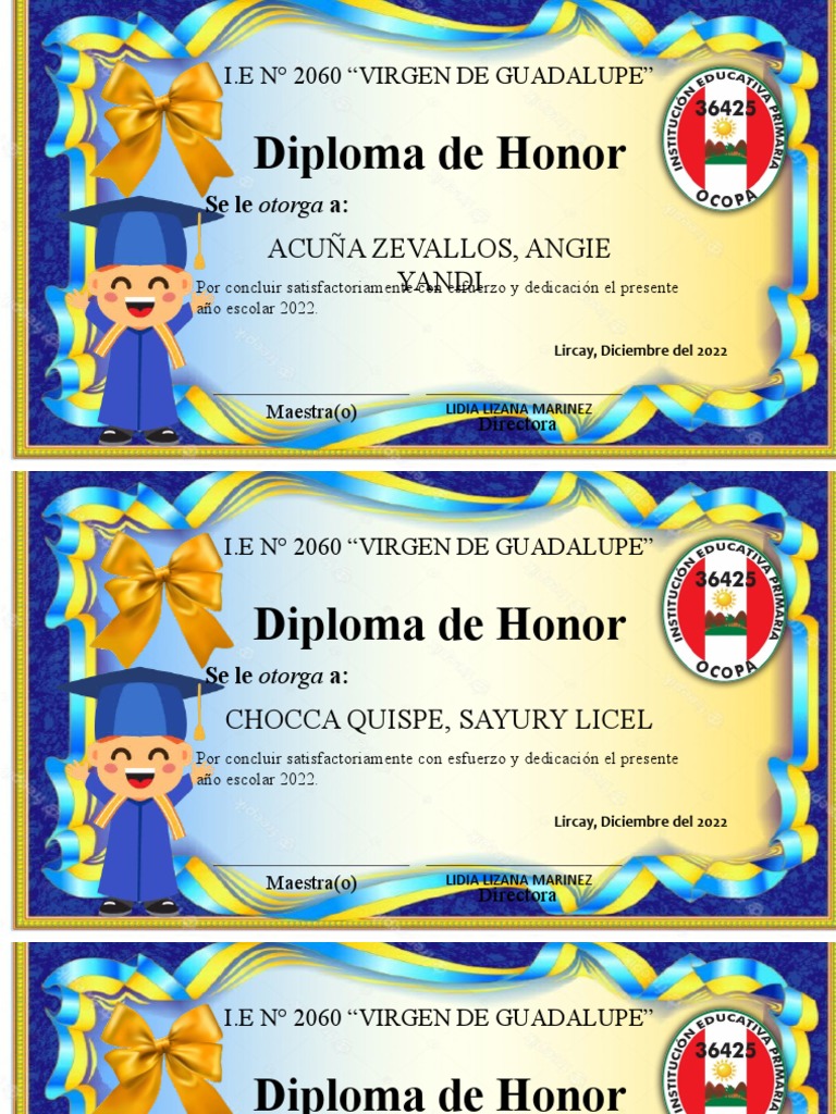 Diplomas Editables en Power Point 2060 | PDF