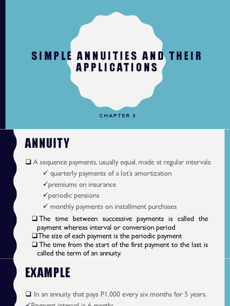 Simple Annuities and Their Applications | PDF | Present Value | Financial Economics