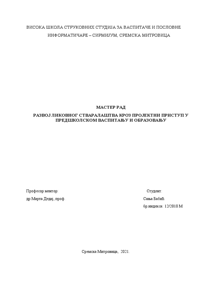 Babic Sanja Master Rad | PDF