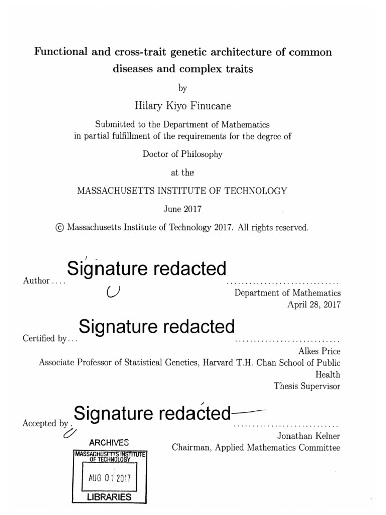 Functional and Cross-Trait Genetic Architecture of Common Diseases and ...