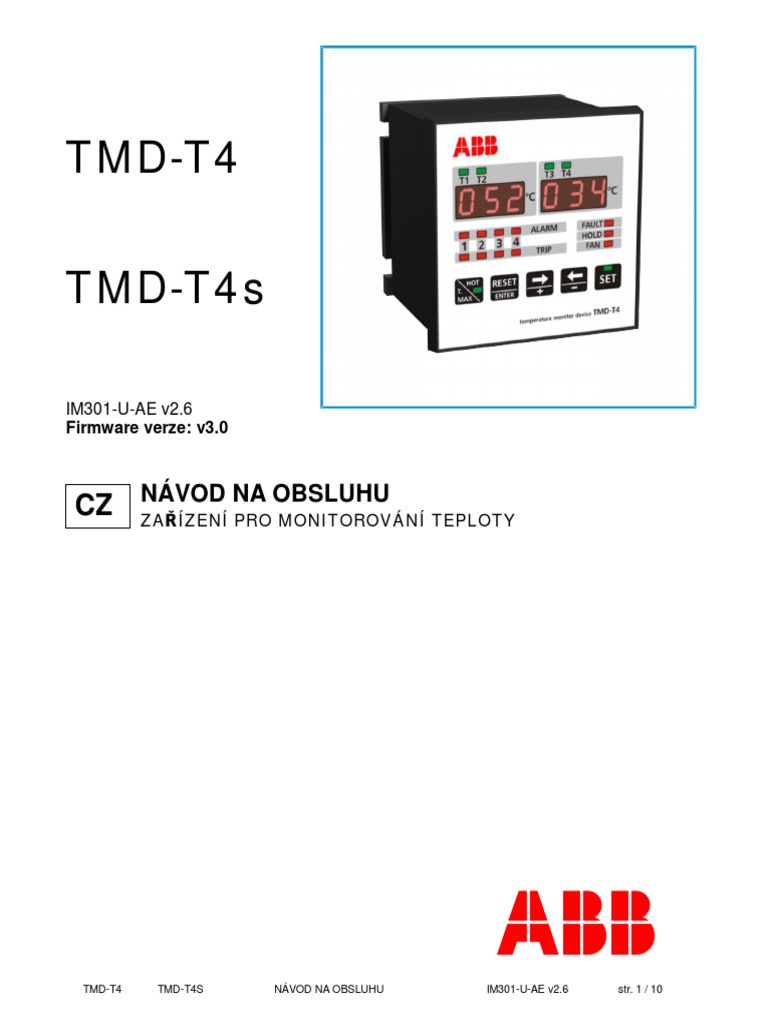 TMD-T4, TMD-4S_manual v2.6_cs | PDF